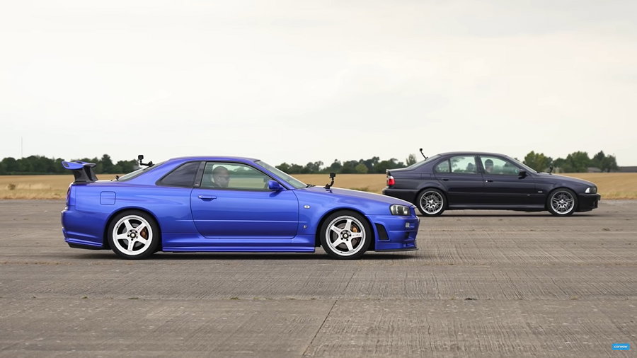 Dragrace: BMW M5 E39 vs Nissan Skyline GT-R R34 - Business AM